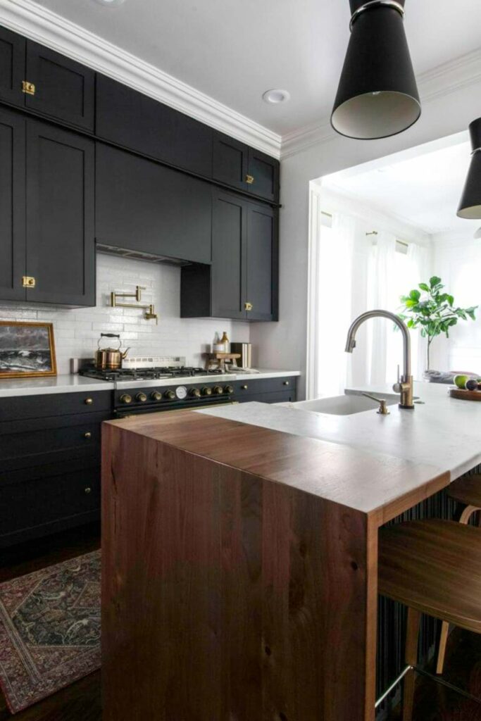 13 Best Black Kitchen Cabinet Paint Colors + Tips