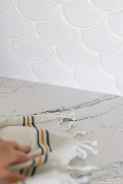 How To Clean Quartz Countertops: 5 Simple Steps - The Heathered Nest