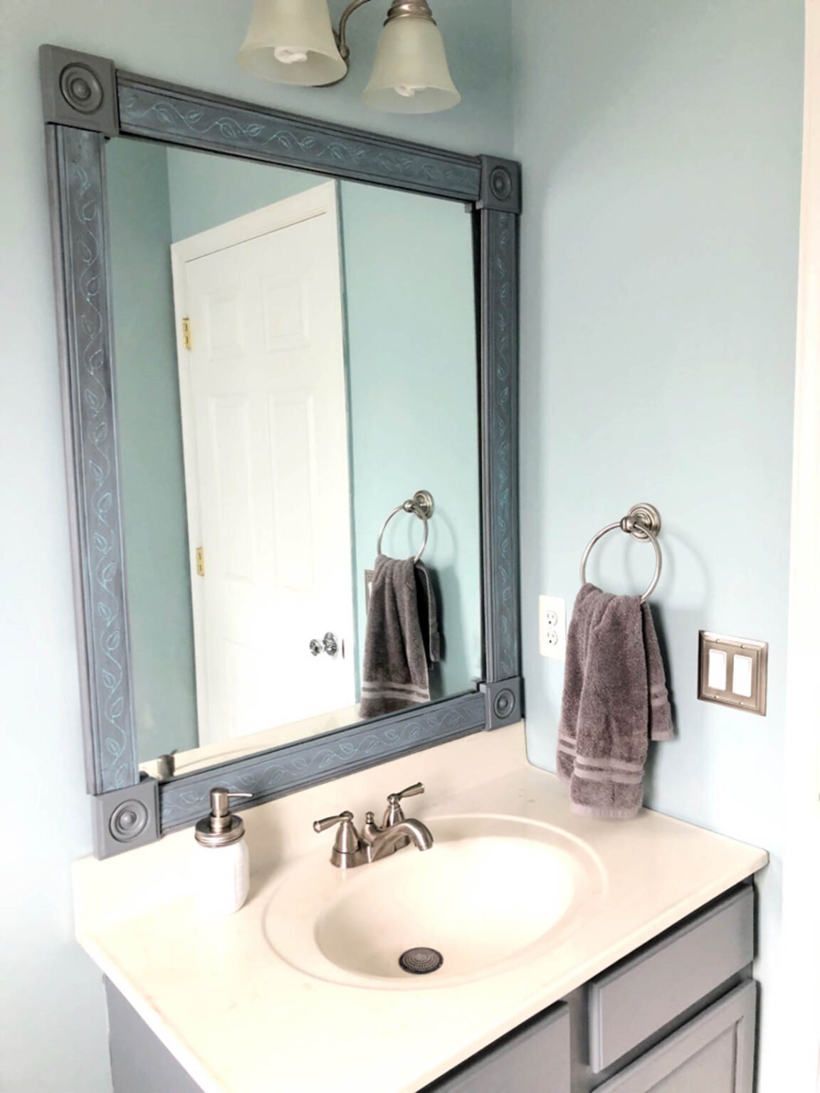 13 Easy DIY Bathroom Mirror Ideas And Framing To Try! - The Heathered Nest