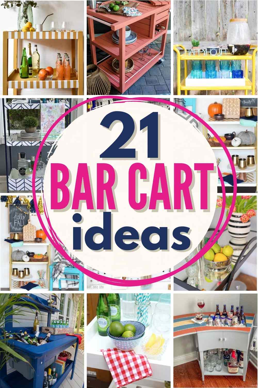 Cheers For Creativity: 21 Inspirational DIY Bar Carts