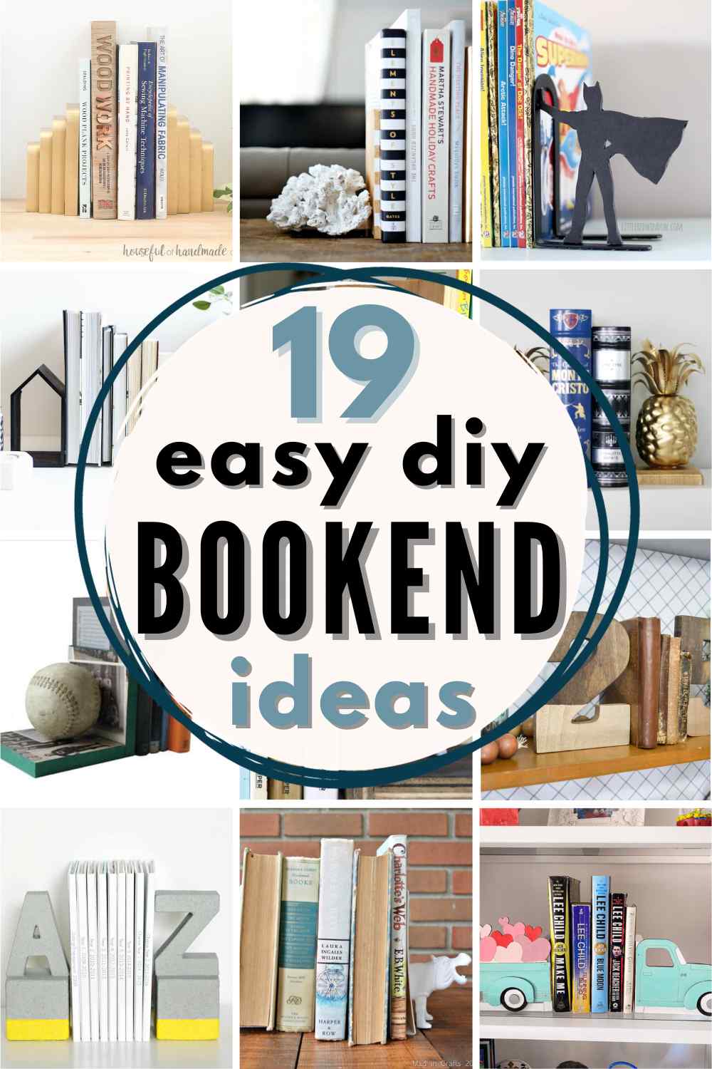 19 Easy DIY Bookends To Display Your Favorite Books