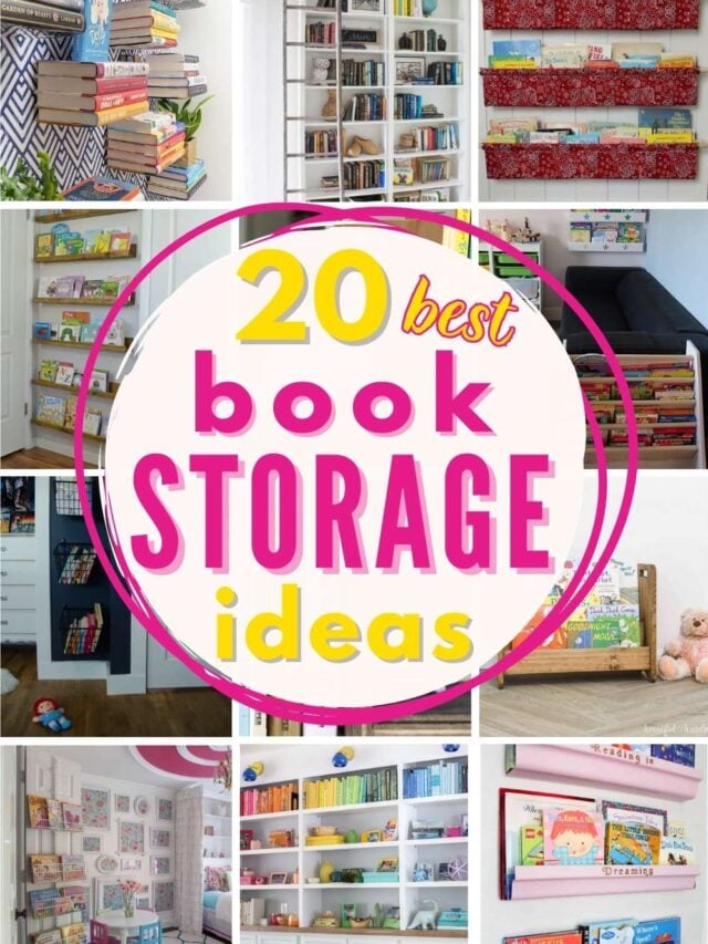 Smart Book Storage Ideas - The Heathered Nest